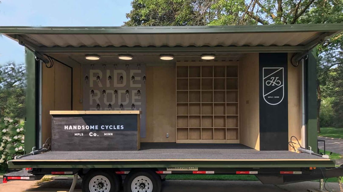 Shipping Container Is Now Mobile Store - PowerLift Doors